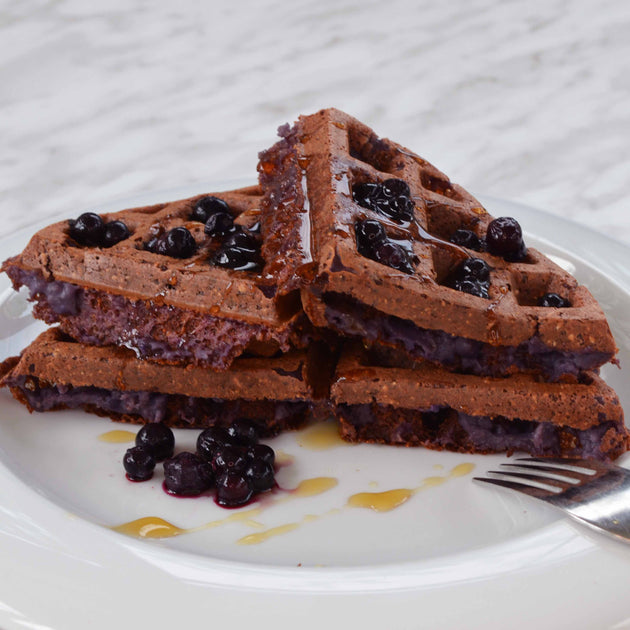 Purple Protein Vegan Waffles – Aki Organic