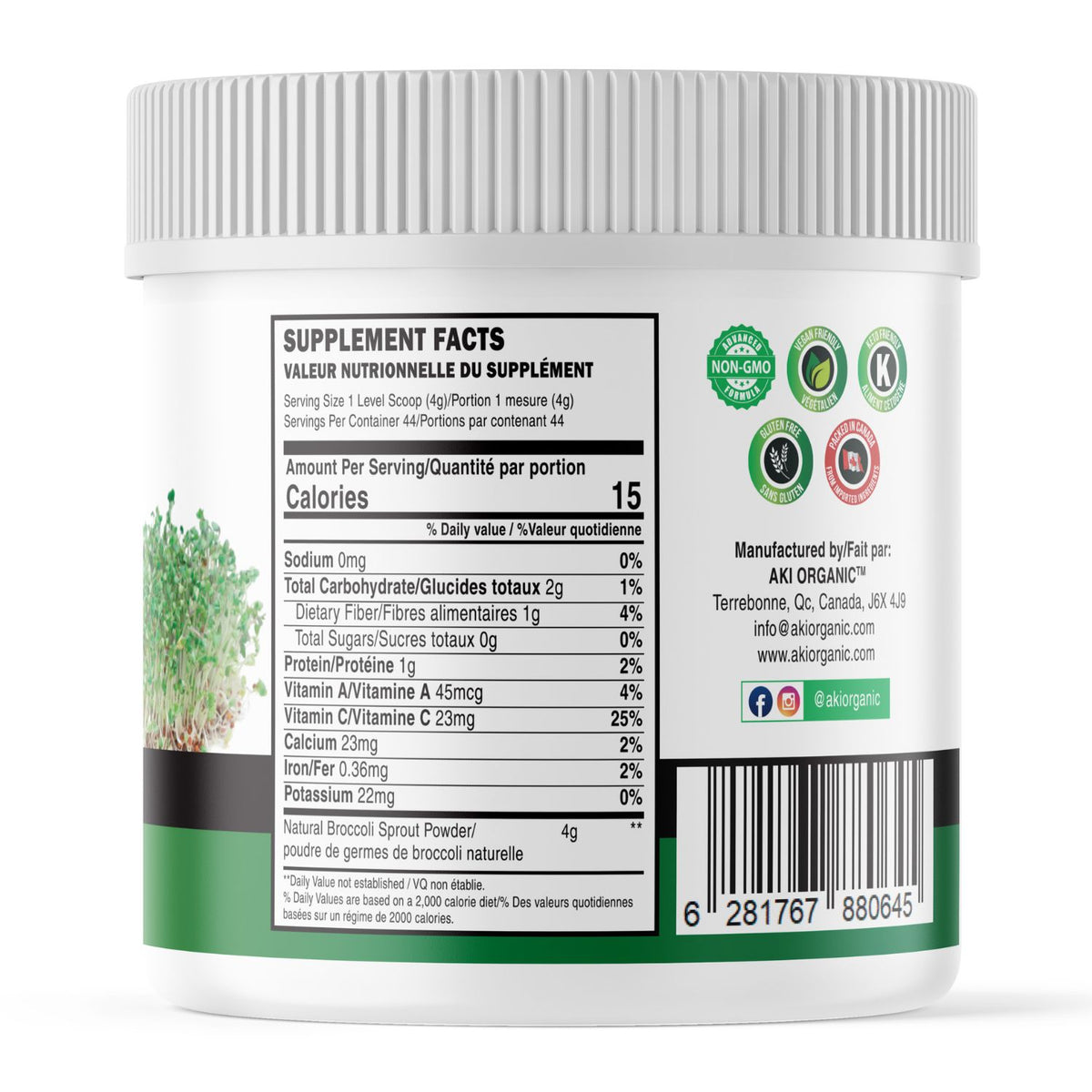 Broccoli Sprout Powder | Detoxifier & Antioxidant-Rich Superfood – Aki ...
