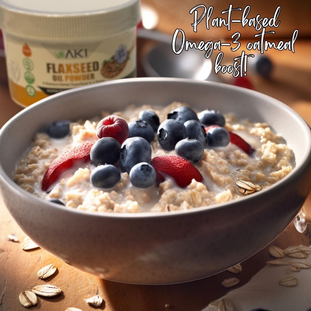 Premium Flaxseed Oil Powder - Rich in Omega-3 & Antioxidants – Aki Organic