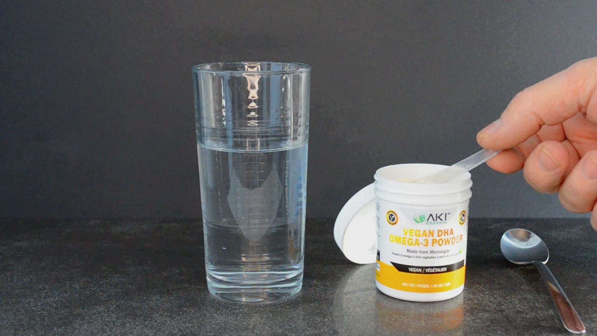 Aki Organic Omega 3 Algae DHA Powder 4.58 Oz / 130gr