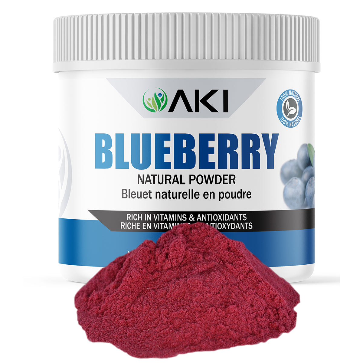 100% Blueberry Powder (5.29 oz / 150g) | Spray Dried – Aki Organic