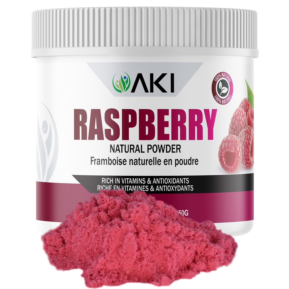 Aki Organic 100% Raspberry Powder (5.29 oz / 150 g)
